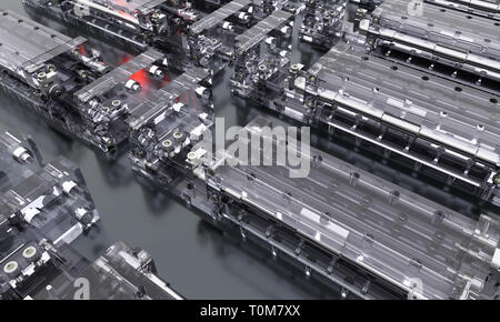 Abstract futuristic background. Devices made of glass and metal Stock ...