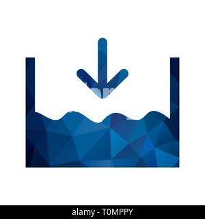 Illustration Below sea level Icon Stock Photo - Alamy