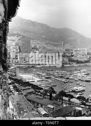 1960s, historical, a view of Monte Carlo harbour, Monaco Stock Photo ...