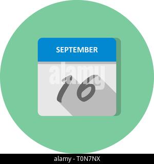 September 16th Date on a Single Day Calendar Stock Photo - Alamy