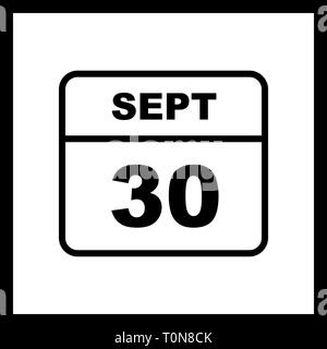 September 30th Date on a Single Day Calendar Stock Photo - Alamy