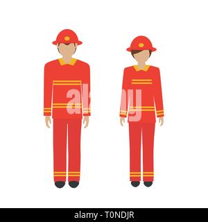 firewoman in uniform woman fire fighter professional occupation concept ...