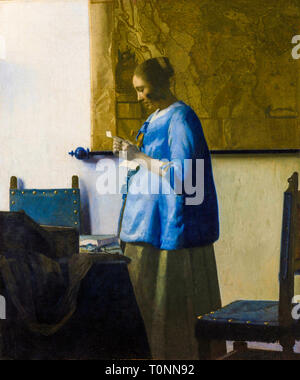 Woman Reading a Letter, by Johannes Vermeer, circa 1663, Rijksmuseum ...