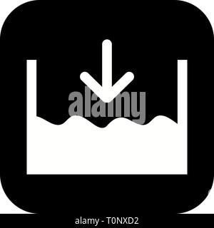 Illustration Below sea level Icon Stock Photo - Alamy