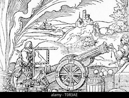 military, artillery, field guns, circa 1500, wood engraving Stock Photo ...