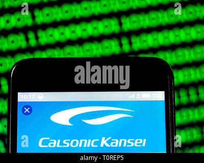 Calsonic Kansei Corporation logo seen displayed on smart phone Stock ...