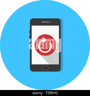 Illustration Reset Mobile Application Icon Stock Photo - Alamy