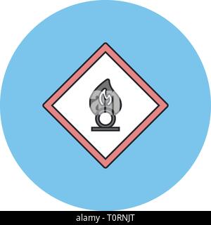 Illustration Oxidizing agent Road Sign Icon Stock Photo - Alamy