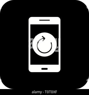 Illustration Reset Mobile Application Icon Stock Photo - Alamy