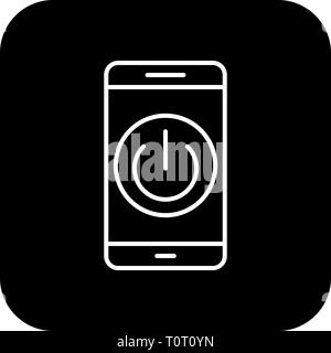 Illustration Power off Mobile Application Icon Stock Photo - Alamy