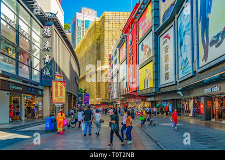 SHENZHEN, CHINA - OCTOBER 29: This is Dongmen Pedestrian Street the ...