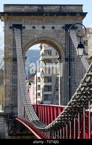 Masaryk bridge, Vaise district, Lyon, France Stock Photo - Alamy