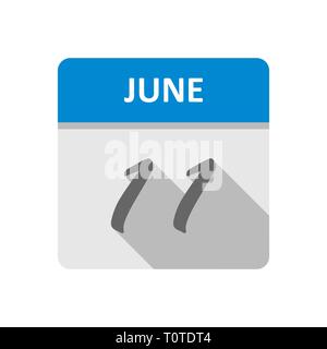 June 11th Date on a Single Day Calendar Stock Photo - Alamy