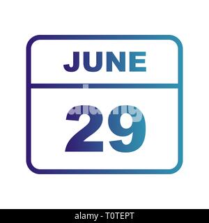 June 29th Date on a Single Day Calendar Stock Photo - Alamy