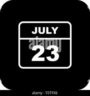 July 23rd Date on a Single Day Calendar Stock Photo - Alamy