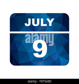 July 9th Date on a Single Day Calendar Stock Photo - Alamy