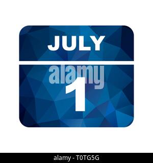 July 1st Date on a Single Day Calendar Stock Photo - Alamy