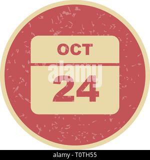 October 24th Date on a Single Day Calendar Stock Photo - Alamy
