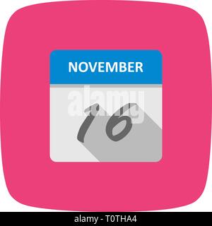 November 16th Date on a Single Day Calendar Stock Photo - Alamy