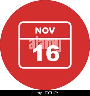 November 16th Date on a Single Day Calendar Stock Photo - Alamy