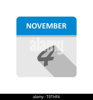 November 4th Date on a Single Day Calendar Stock Photo - Alamy