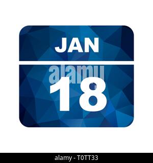 January 18th Date on a Single Day Calendar Stock Photo - Alamy