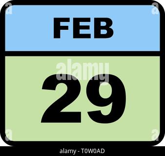 February 29th Date on a Single Day Calendar Stock Photo - Alamy