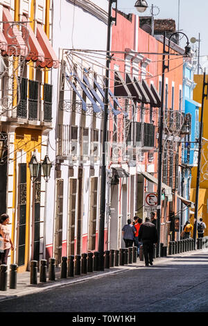 Compressed view of old colonial era buildings in the historic district ...