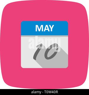 May 10th Date on a Single Day Calendar Stock Photo - Alamy