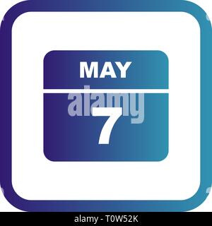 May 7th Date on a Single Day Calendar Stock Photo - Alamy
