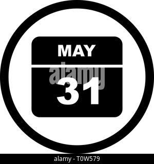May 31st Date on a Single Day Calendar Stock Photo - Alamy