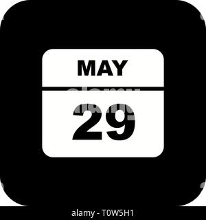 May 29th Date on a Single Day Calendar Stock Photo - Alamy