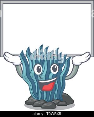 With board blue seaweed in the shape mascot Stock Vector Image & Art ...