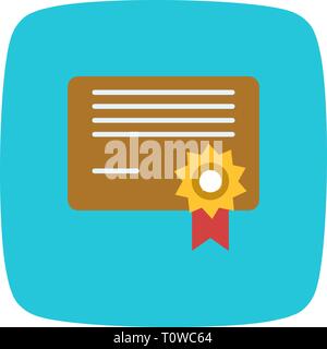Illustration Diploma Icon Stock Photo - Alamy