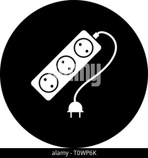 Illustration Extension Cable Icon Stock Photo - Alamy