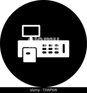 Illustration Billing Machine Icon Stock Photo - Alamy