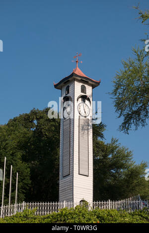 The oldest structure in the city, Atkinson Clock Tower, from 1905, in ...
