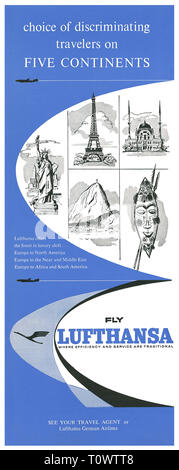 Lufthansa vintage magazine advertisement Stock Photo - Alamy