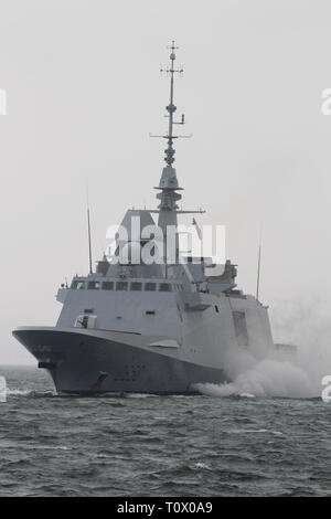 The destroyer FS Aquitaine (D650) of the French Navy, the lead ship in ...