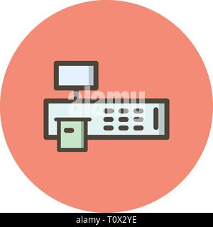 Illustration Billing Machine Icon Stock Photo - Alamy