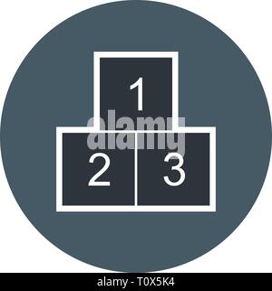 Illustration 123 Cubes Icon Stock Photo - Alamy