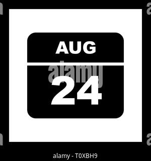 August 24th Date on a Single Day Calendar Stock Photo - Alamy