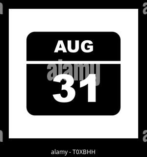 August 31st Date on a Single Day Calendar Stock Photo - Alamy