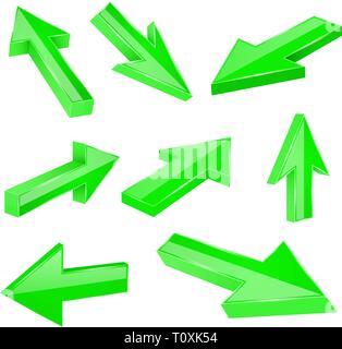Green straight arrow up. Cursor sign. Navigation concept. Direction ...