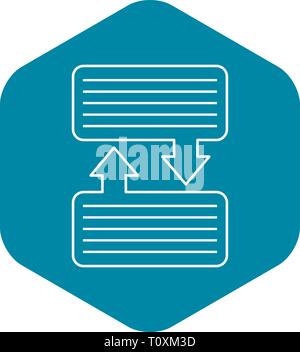 Infographic blocks with arrows icon, outline style Stock Vector Image ...