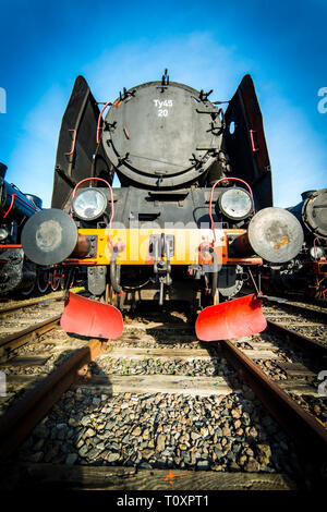 Old train bumper steam locomotive Stock Photo - Alamy
