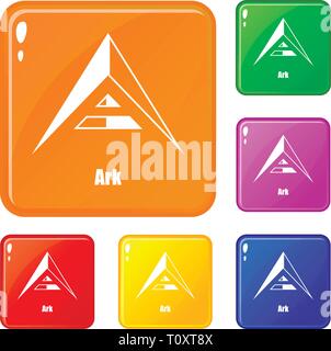 Ark icons set 9 color collection Stock Vector Image & Art - Alamy