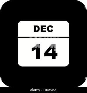 December 14th Date on a Single Day Calendar Stock Photo - Alamy