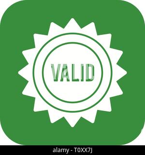 Illustration Valid Stamp Icon Stock Photo - Alamy