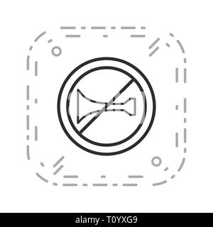 Illustration Audible warning devices prohibited Icon Stock Photo - Alamy